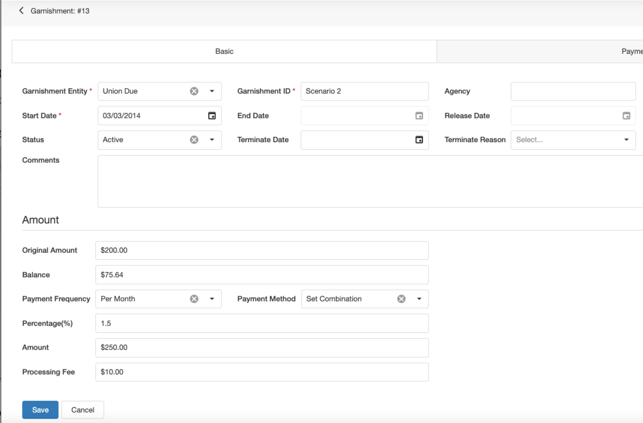 CareControl4 : How to Process Garnishment with Processing Fee – MCT ...
