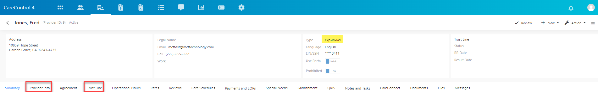 CareControl4: Adding a New Provider – MCT Technology, Inc.