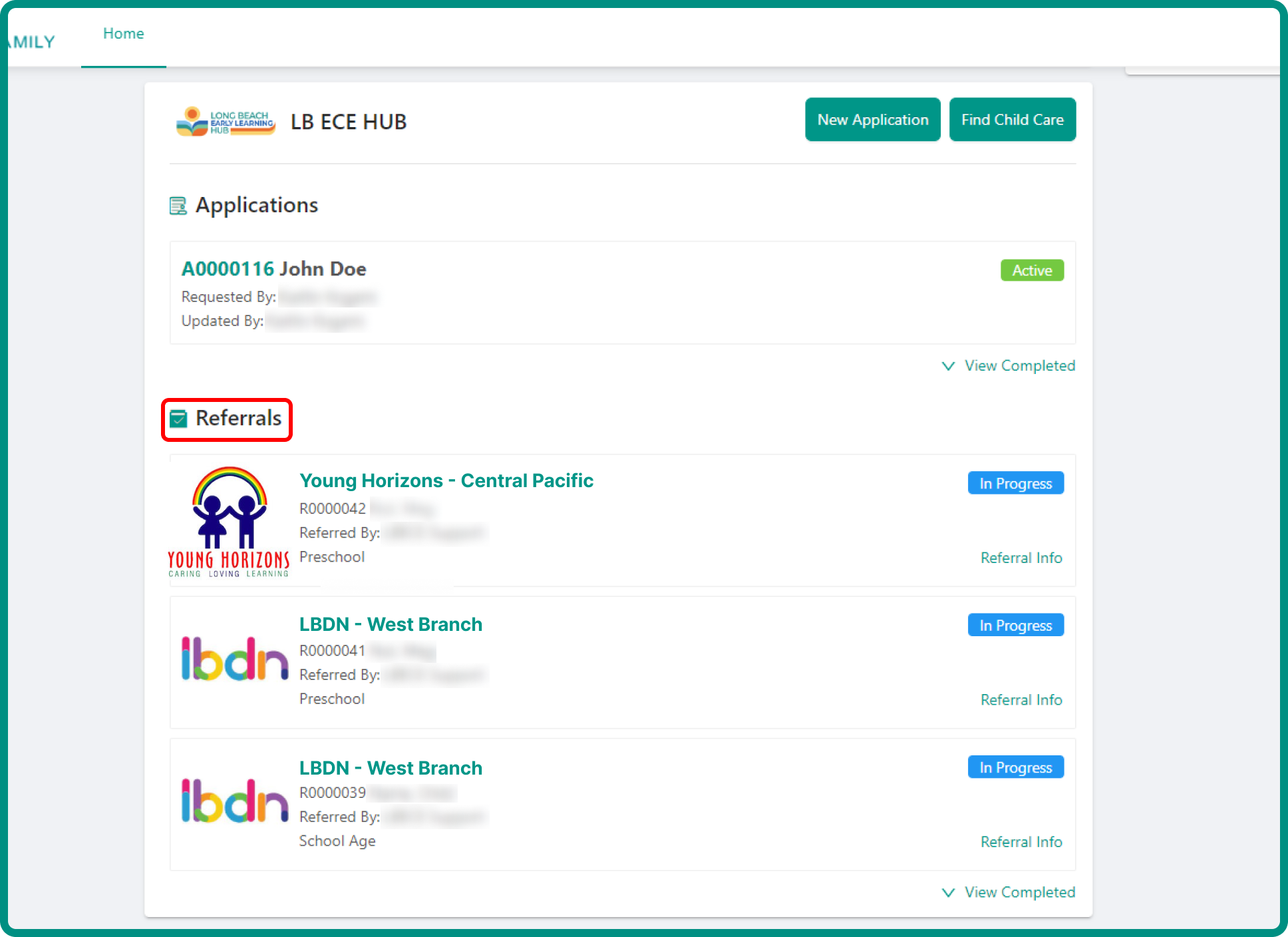 Long Beach Early Learning Hub MyCareConnect Family: What does my Referral Status mean? – MCT ...