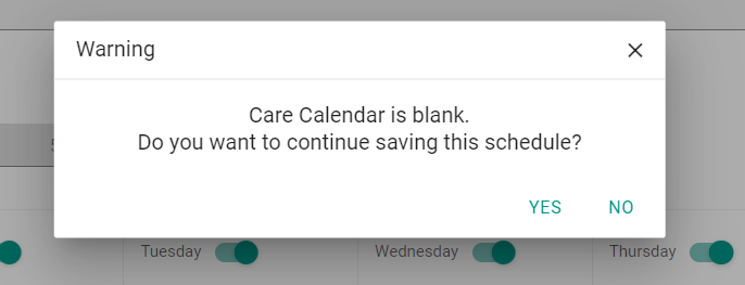 CareConnect Provider (Web) - Schedule Program Age and Calendar ...