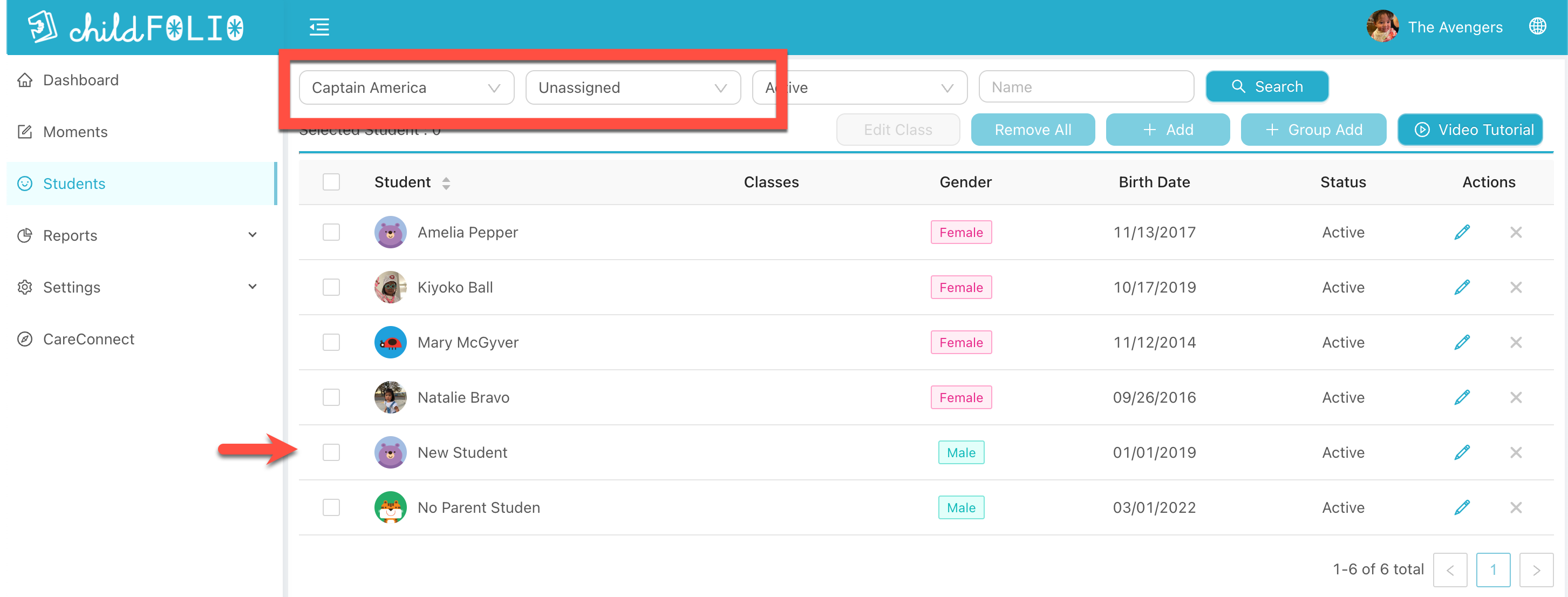 Add Students in CareConnect and ChildFolio - Web – MCT Technology, Inc.