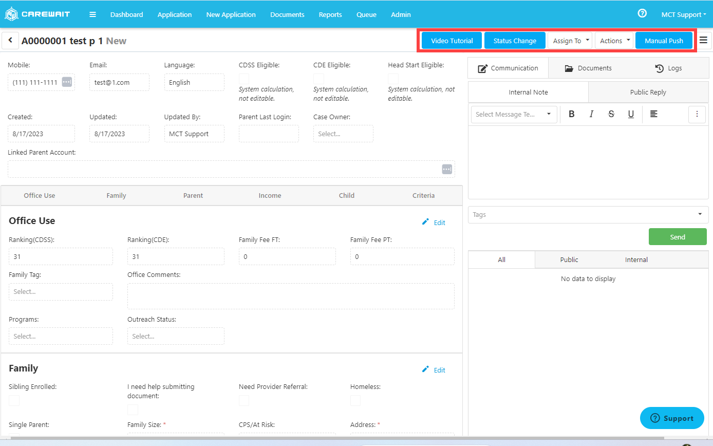 CareWait - Application Actions – MCT Technology, Inc.