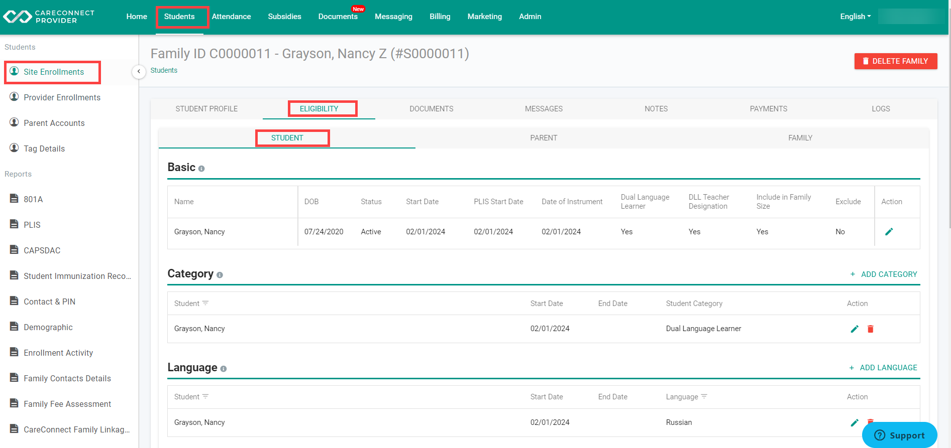 CareConnect - CAPSDAC Reporting: Configuring Users, Classrooms and Family Data Requirements ...