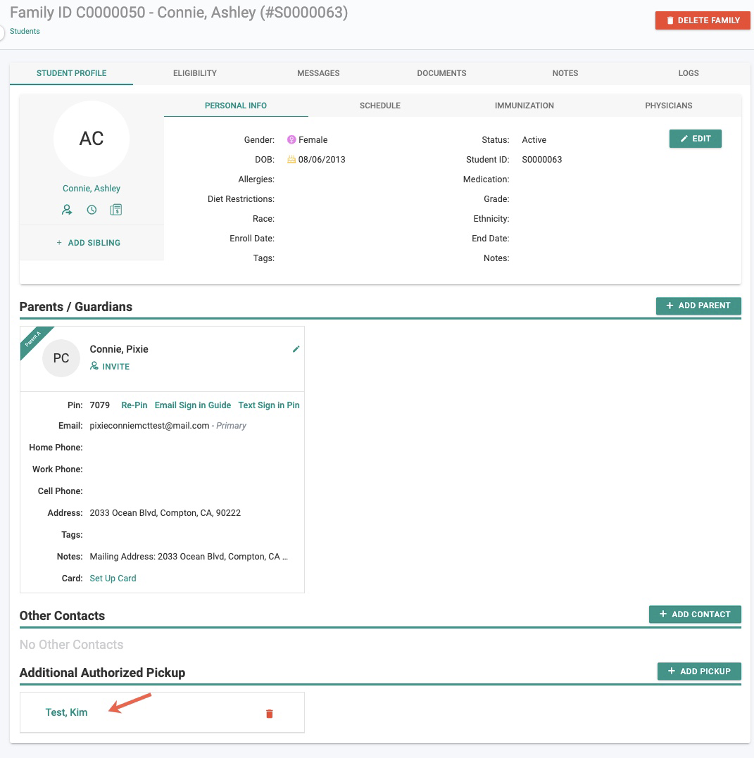 CareConnect Web - Add Contacts or Additional Authorized Pickups – MCT Technology, Inc.